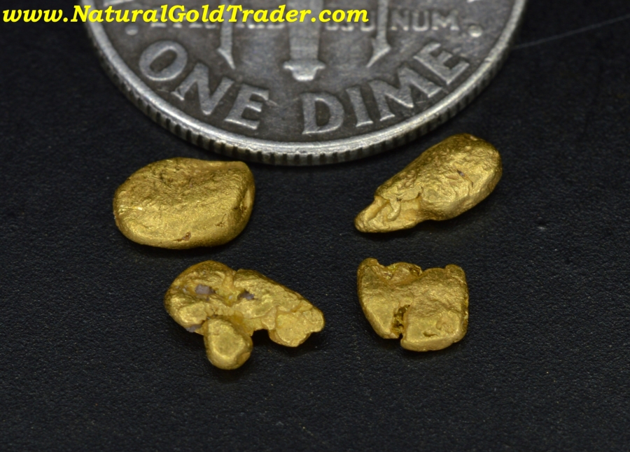 .95 Grams (4) Feather River CA Gold Nuggets