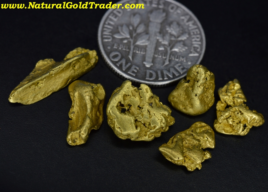 8.31 Grams (6) Yukon Canada Gold Nuggets