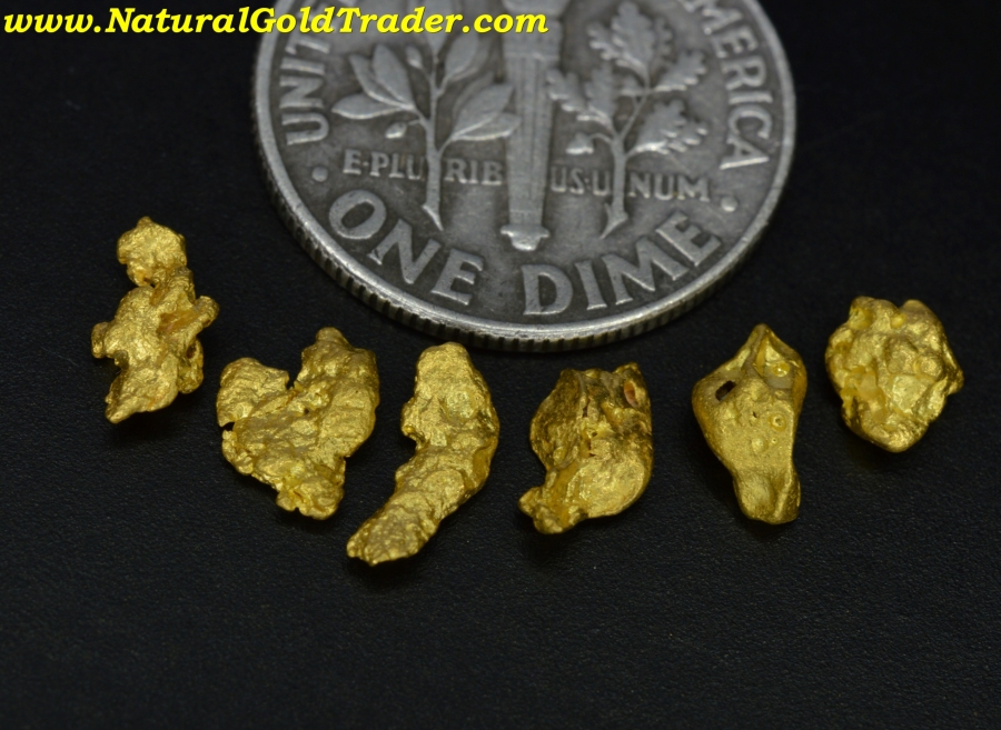 1.93 Grams (6) Western Australia Gold Nuggets