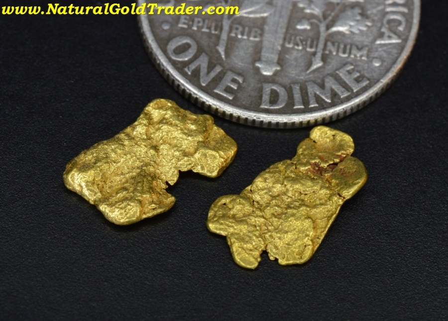.85 Grams (2) Alaska Placer Gold Flakes
