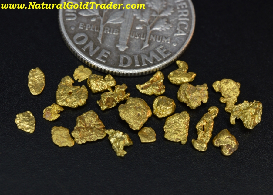 1.41 Grams (20) Natural Alaskan Placer Gold Nuggets