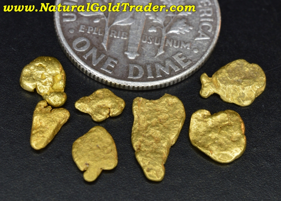 1.78 Grams (7) Large Alaskan Placer Gold Flakes