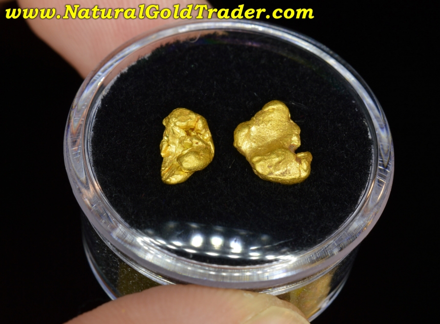 2.16 Grams (2) Natural Nevada Gold Nuggets