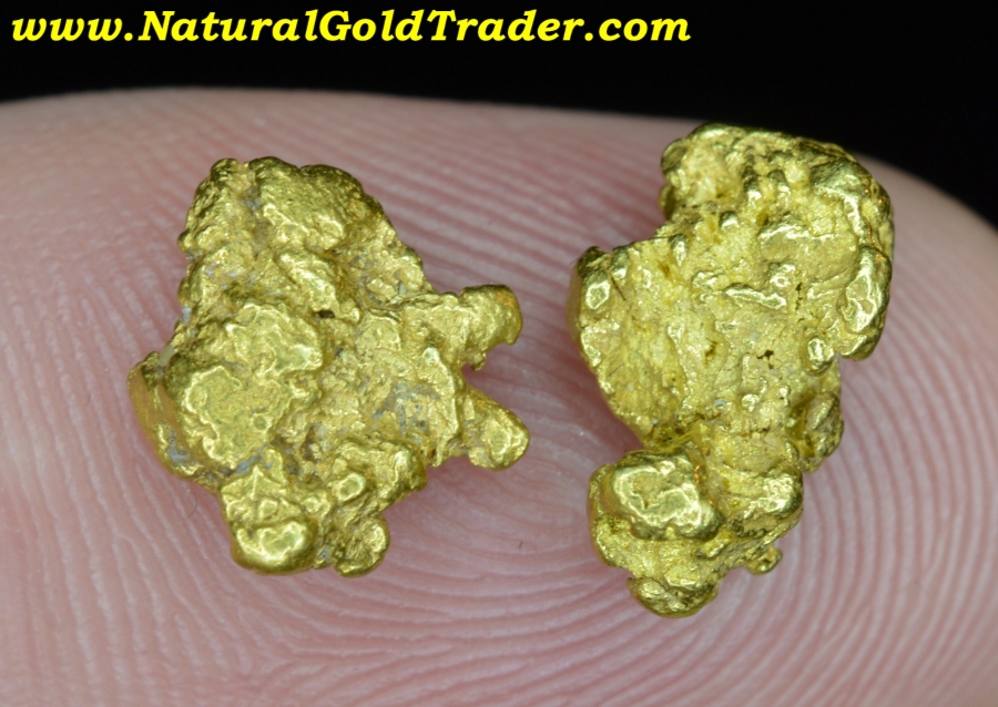 3.03 Grams (2) Natural Alaskan Chunky Gold Nuggets
