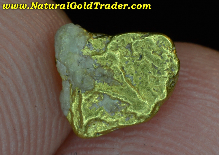 .74 Gram La Sal Mountains Moab Utah Gold Nugget with Quartz