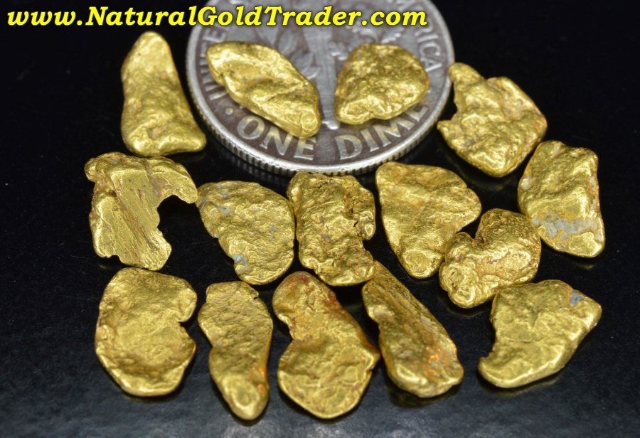 7.42 Grams (15) Natural Alaskan Placer Gold Nuggets