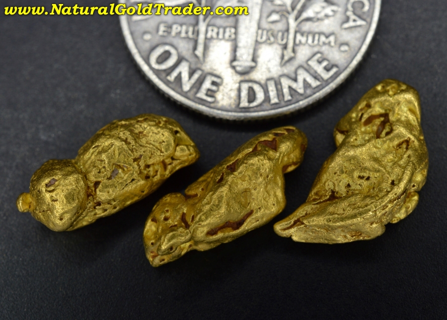 5.22 Grams (3) California Gold Nuggets