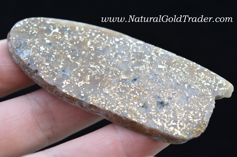 44.5 Gram Idaho Gold & Quartz Polished Slab