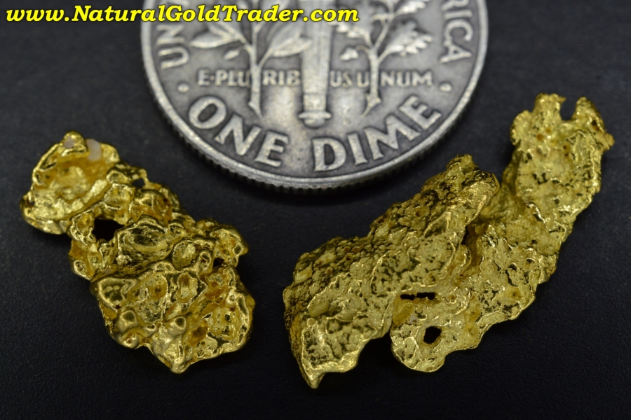 2.76 Grams (2) Australia Gold Nuggets