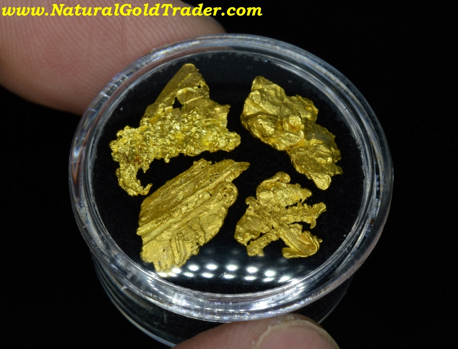 2.85 Grams (4) Mayo Yukon Gold Specimens