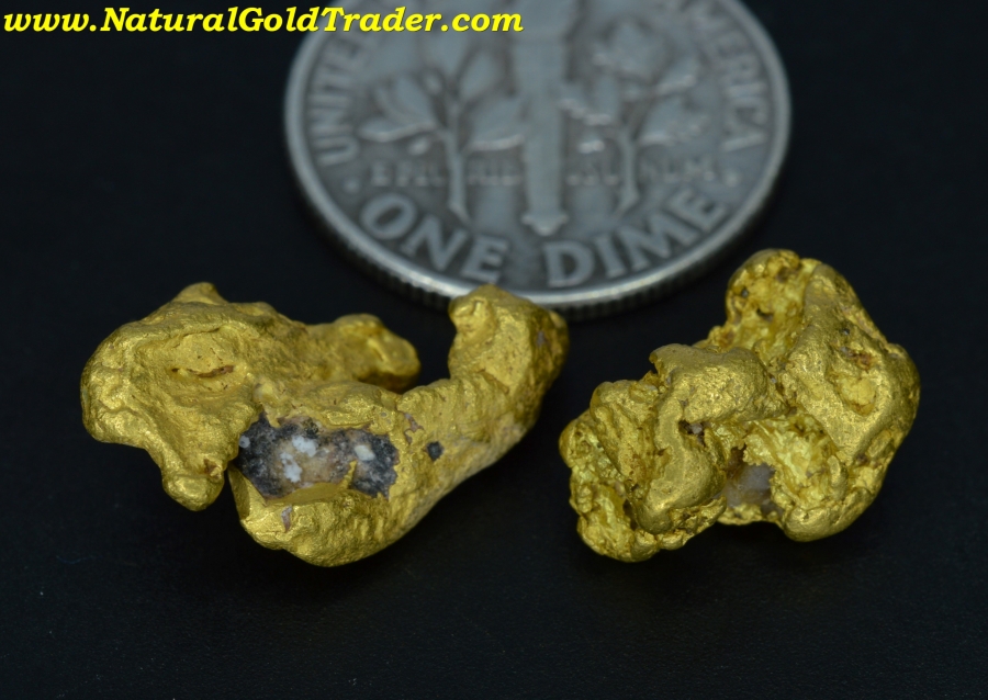 6.16 Grams (2) Baker Co. Oregon Gold Nuggets