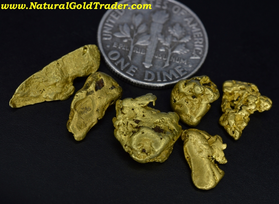8.31 Grams (6) Yukon Canada Gold Nuggets