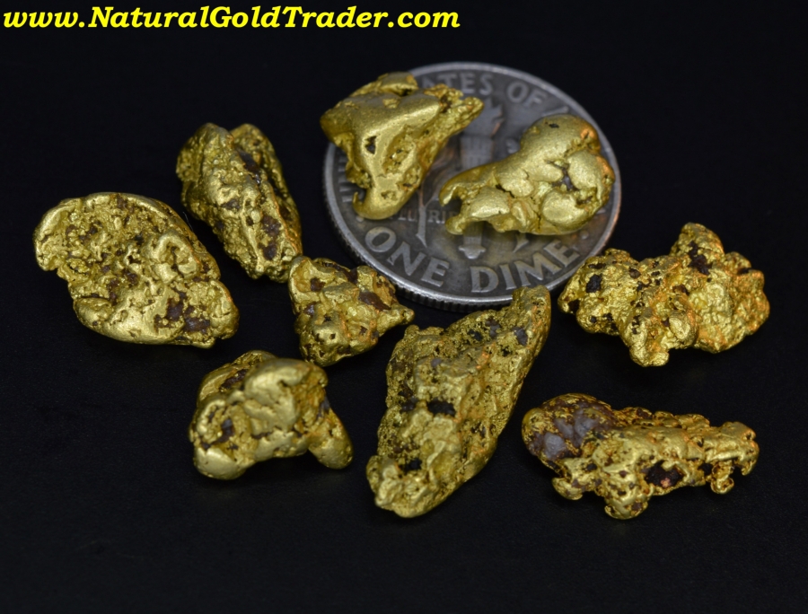 15.26 Grams (9) Canada Placer Gold Nuggets