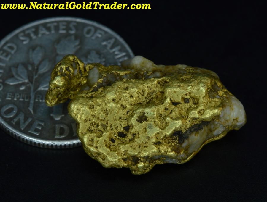 5.68 Gram Yukon Canada Gold Nugget with Quartz