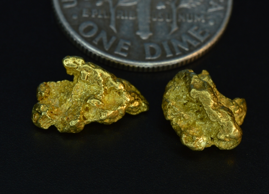 2.22 Grams (2) Baker Oregon Gold Nuggets