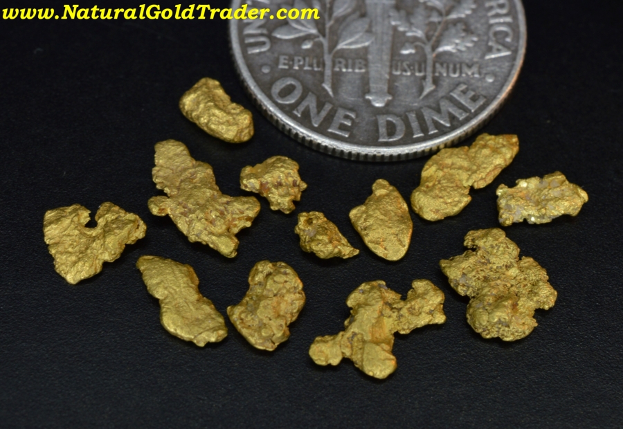 1.97 Grams (12) Park County Colorado Natural Gold Nuggets