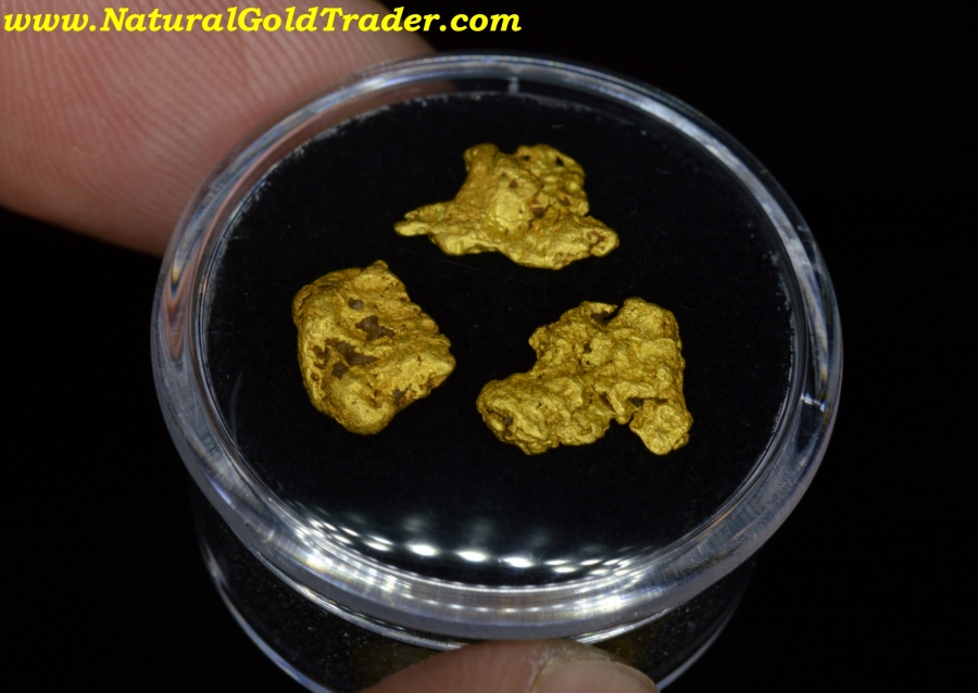 3.23 Grams (3) Mohave County Arizona Gold Nuggets