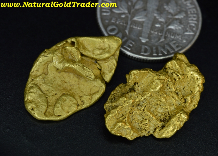 5.87 Grams (2) Yukon Canada Placer Gold Nuggets