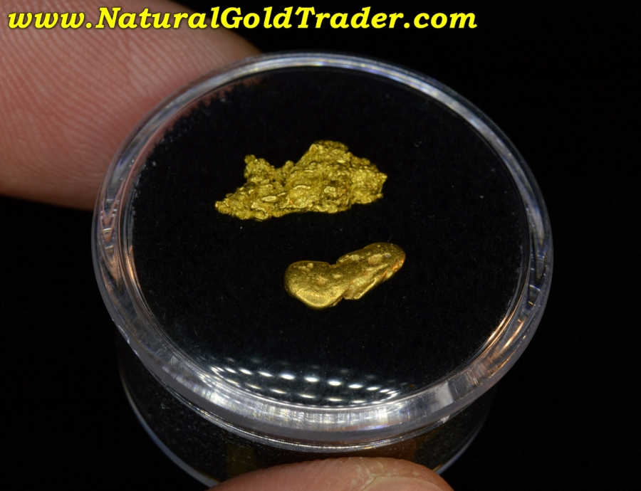 .86 Grams (2) Natural Alaskan Gold Nuggets