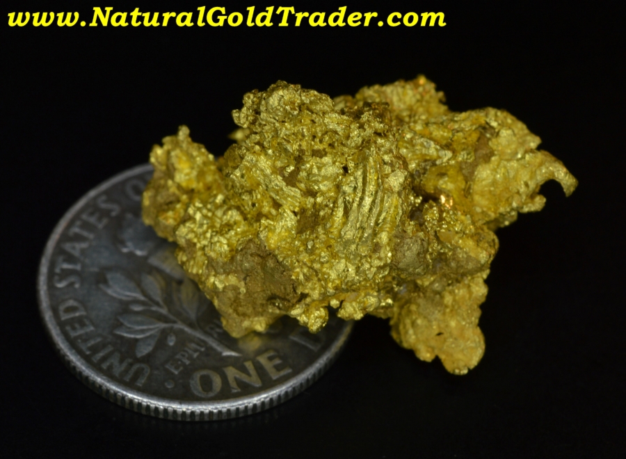 17.32 Gram Round Mountain Nevada Gold Nugget with Quartz