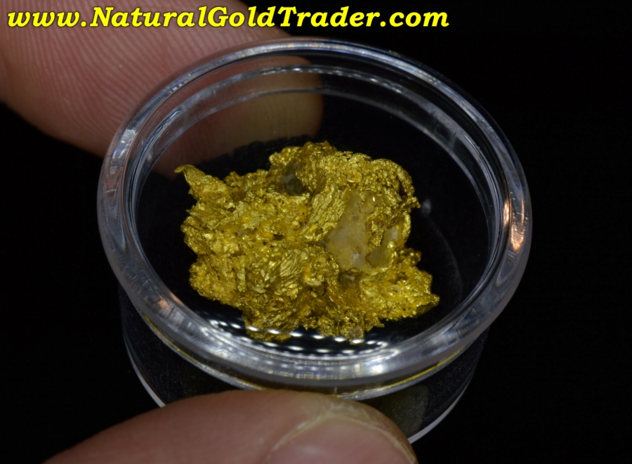 17.32 Gram Round Mountain Nevada Gold Nugget with Quartz
