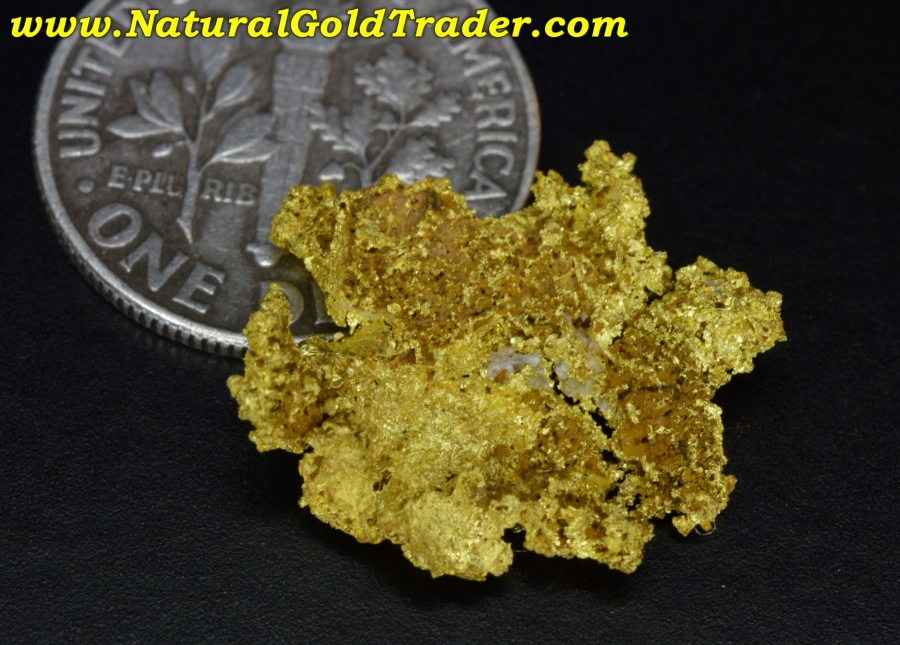 1.85 Gram California Crystalline Flat Gold Specimen