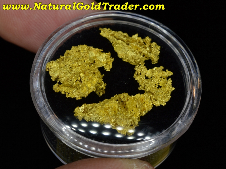 2.73 Grams (4) California Crystalline Gold Specimens