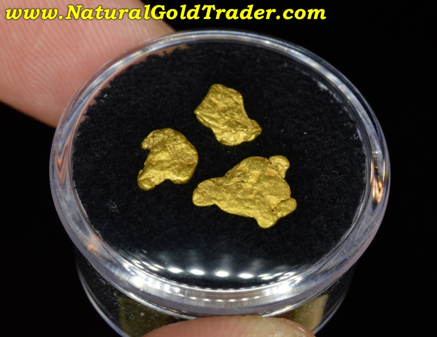 1.26 Grams (3) Large Alaskan Placer Gold Flakes