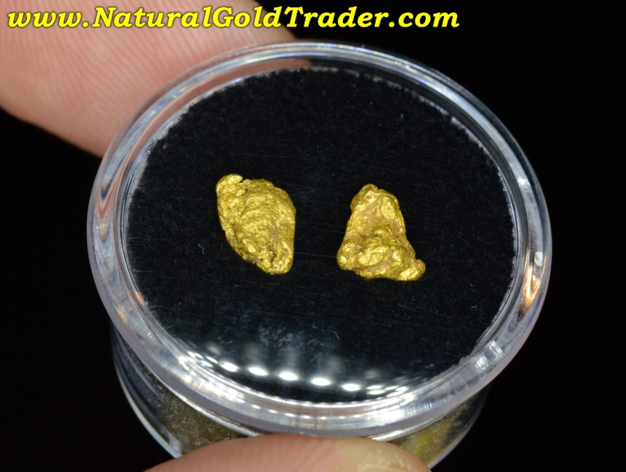 1.62 Grams (2) Chunky California Gold Nuggets
