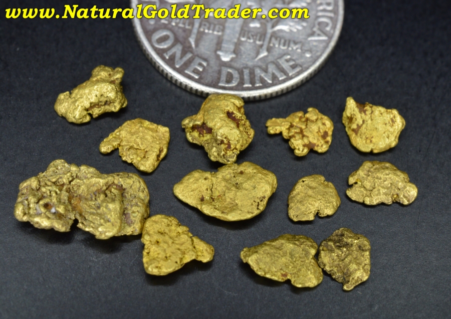 3.00 Grams (12) Zortman Montana Natural Gold Nuggets