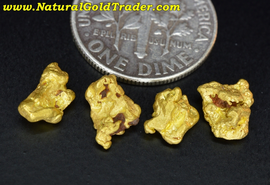 3.04 Grams (4) Humboldt County Nevada Gold Nuggets
