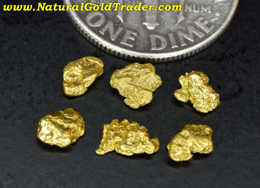 .94 Grams Half-Dozen Alaskan Placer Gold Nuggets