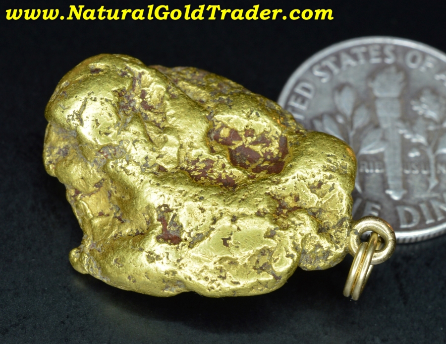 13.30 Gram Chunky Alaska Gold Nugget Pendant