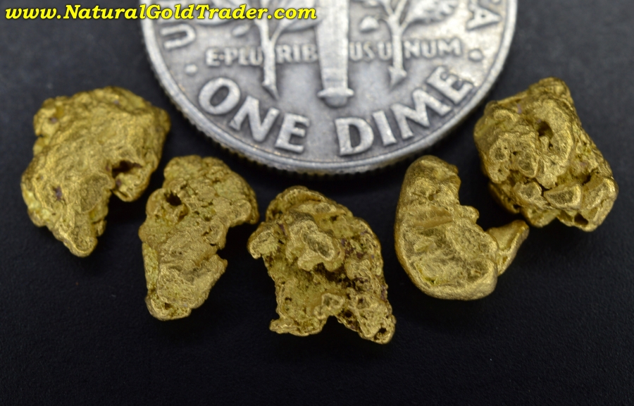 3.31 Grams (5) Northern Nevada Gold Nuggets