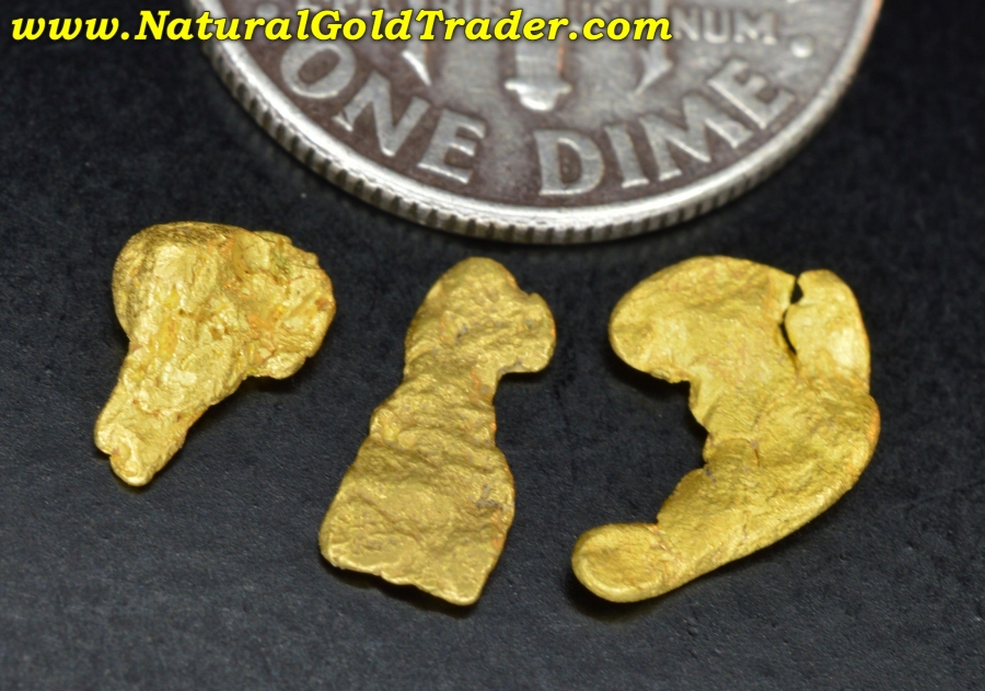 1.07 Grams (3) Northern Nevada Gold Nuggets