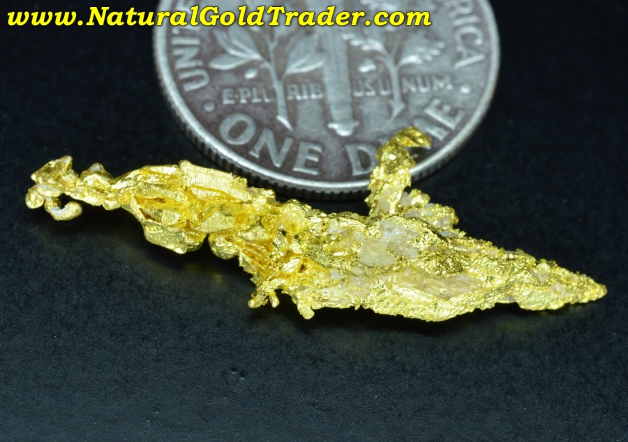 1.90 Gram Western Sahara Morocco Africa Crystallized Gold Specimen