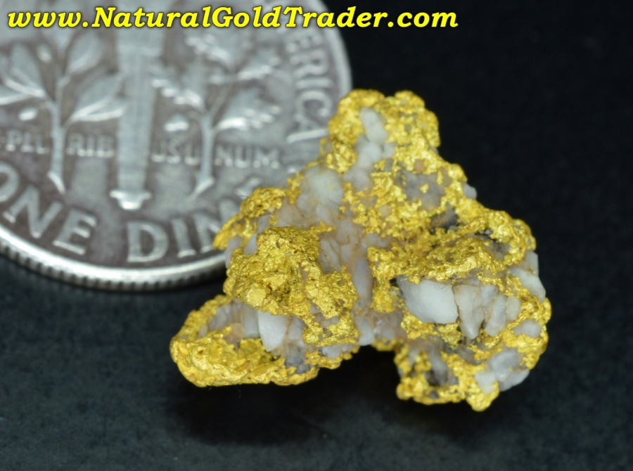 3.49 Gram Johnnie Mine Nevada Gold & Quartz Nugget