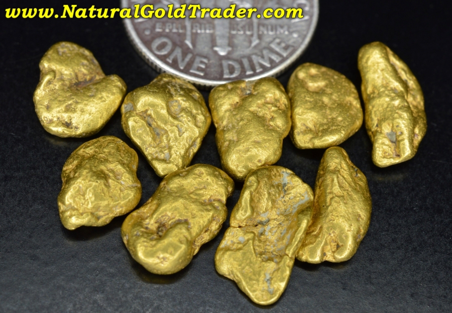 10.78 Grams (9) Yukon Canada Placer Gold Nuggets