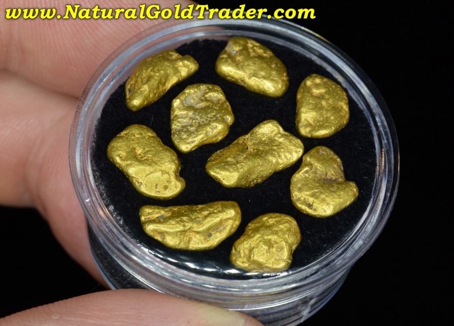 10.78 Grams (9) Yukon Canada Placer Gold Nuggets