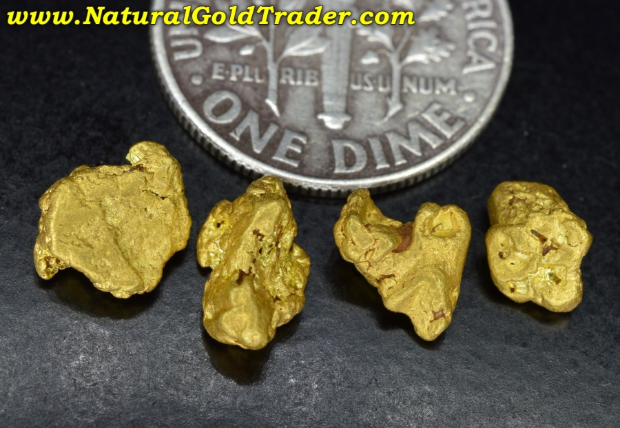 3.29 Grams (4) Northern Nevada Solid Gold Nuggets