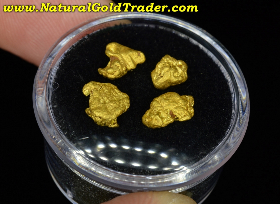 3.29 Grams (4) Northern Nevada Solid Gold Nuggets