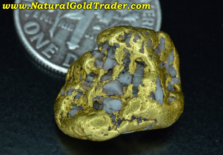 5.20 Gram Alaskan Gold Nugget with Quartz