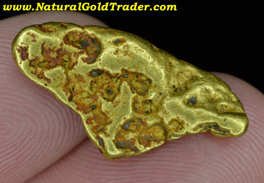 7.29 Gram Alaska Iron Stained Solid Gold Nugget
