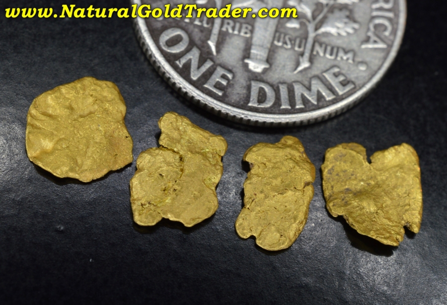 1.09 Grams (4) Ophir MD Montana Flat Gold Flakes